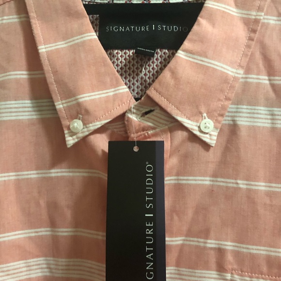 Signature Studio | Shirts | Signature Studio Striped Mens Shirt Nwt ...